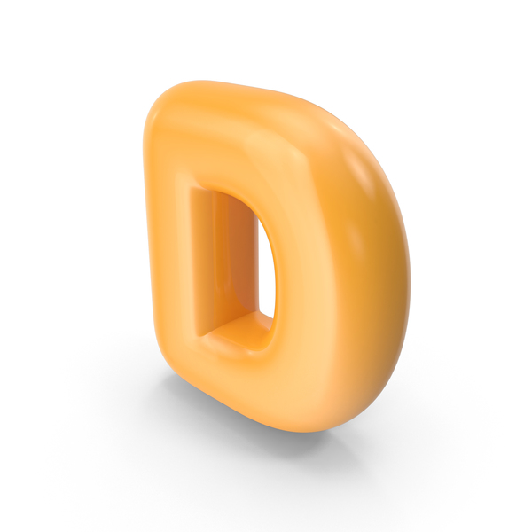 Orange Letter D