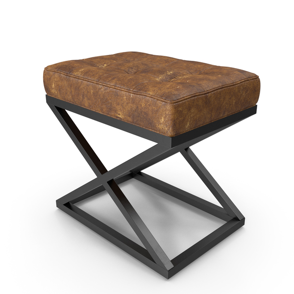 KIRKHAM TUFTED LEATHER X BASE STOOL PNG Images PSDs for Download PixelSquid S115647281