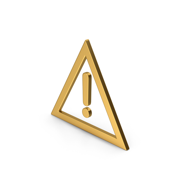 Gold Icon Warning Sign PNG Images & PSDs for Download | PixelSquid ...