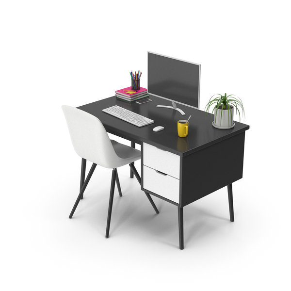 Black Desk Set PNG Images & PSDs for Download | PixelSquid - S120904488