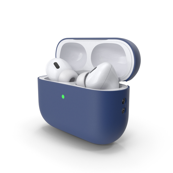 Apple AirPods Pro 2 USB C With Silicone Case Blue PNG Images Apple AirPods Pro 2 USB C With Silicone Case Blue PNG Images