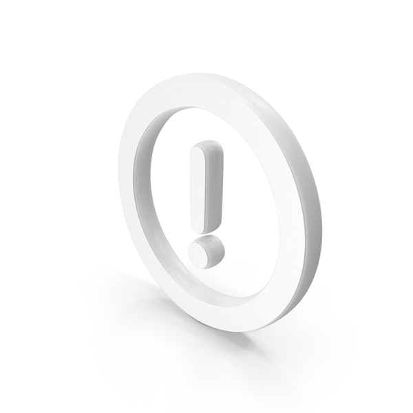 Alert Circle Symbol White PNG Images & PSDs for Download | PixelSquid ...