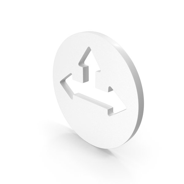 Arrows In Three Directions Traffic Symbol PNG Images & PSDs for ...