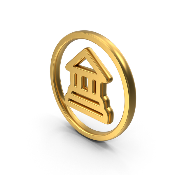 Bank Gold Symbol PNG Images & PSDs for Download | PixelSquid - S123262102
