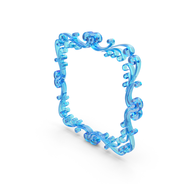 Big Blue Glass Square Decorative Frame Png Images And Psds For Download Pixelsquid S119576188