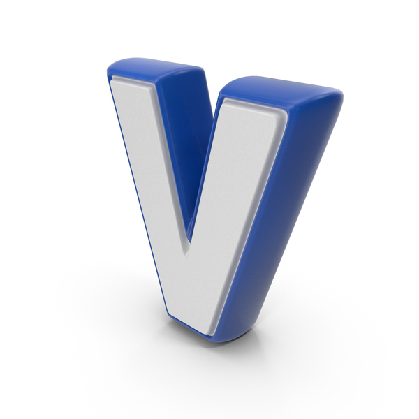 Blue Alphabet V PNG Images & PSDs for Download | PixelSquid