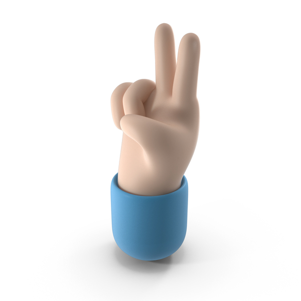 Cartoon Number Two Hand Gesture PNG Images & PSDs for Download ...