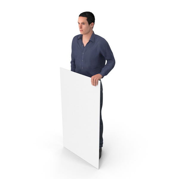 Casual Man James Holding Sign Png Images And Psds For Download