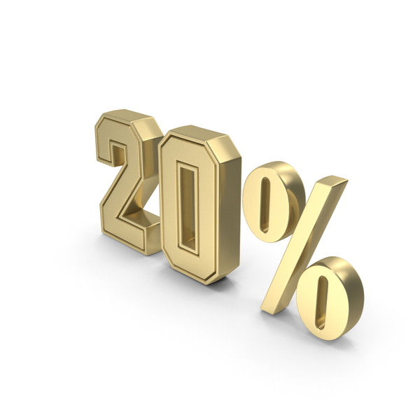 Gold 20 Percent Symbol PNG Images & PSDs for Download | PixelSquid ...