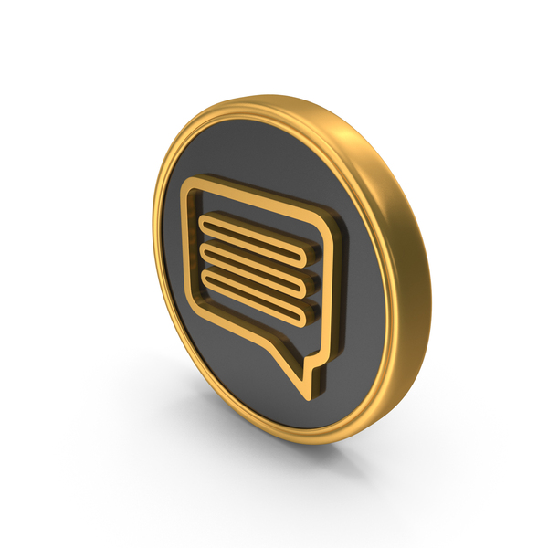 Gold & Black Message Symbol PNG Images & PSDs for Download | PixelSquid ...
