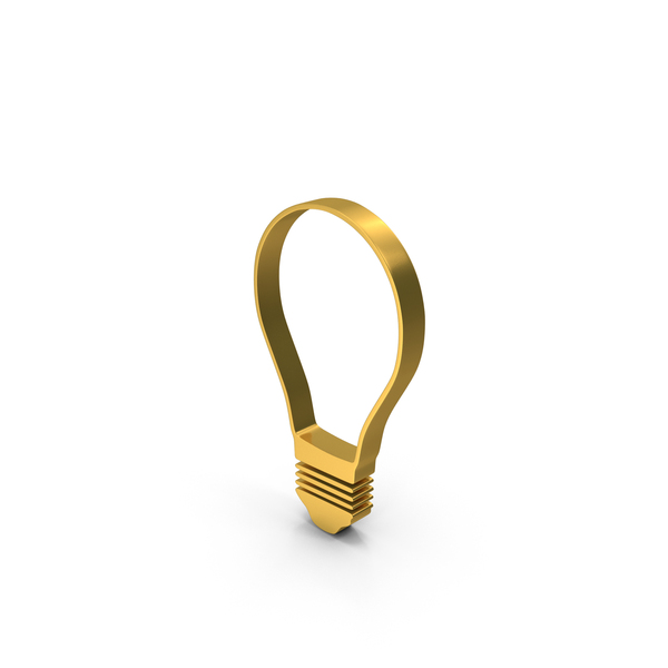 Gold Bulb Outline Symbol PNG Images & PSDs for Download | PixelSquid ...