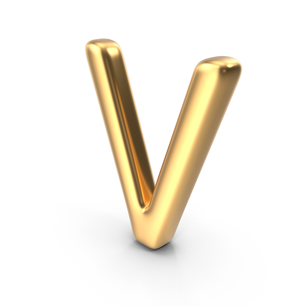 Gold Capital Letter V PNG Images & PSDs for Download | PixelSquid ...