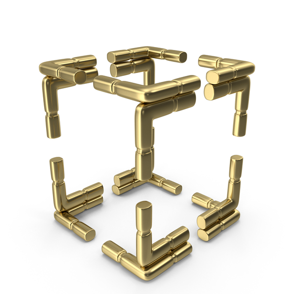 Gold Cube Shape PNG Images & PSDs for Download | PixelSquid - S118716849