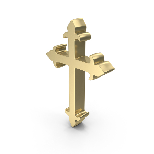 Gold Designer Cross Symbol PNG Images & PSDs for Download | PixelSquid ...