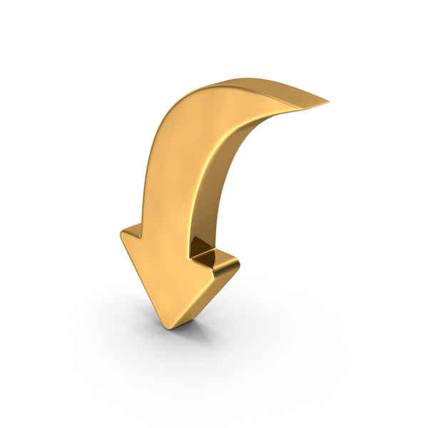 Gold Down Arrow Symbol PNG Images & PSDs for Download | PixelSquid ...