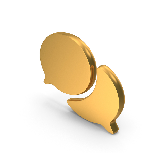 Gold Dual Chat Bubble Symbol PNG Images & PSDs for Download ...