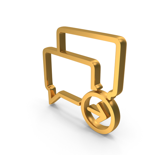 Gold Move Chat Icon PNG Images & PSDs for Download | PixelSquid ...
