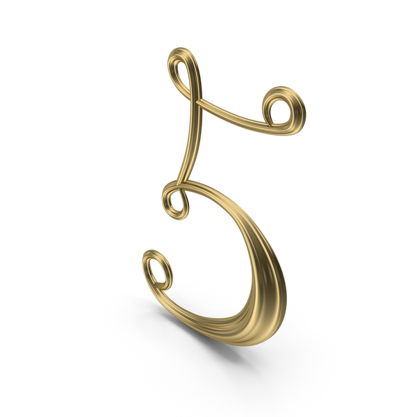 Gold Number 5 PNG Images & PSDs for Download | PixelSquid - S122499688