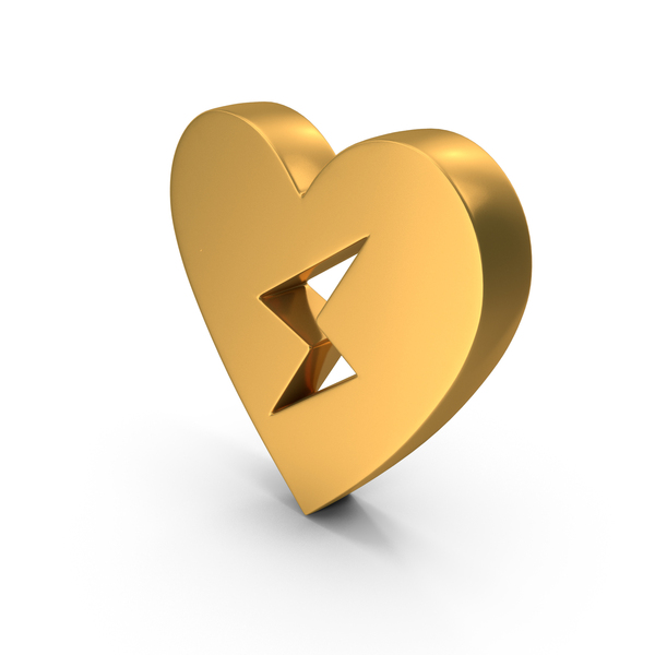 Gold Power Heart Symbol PNG Images & PSDs for Download | PixelSquid ...