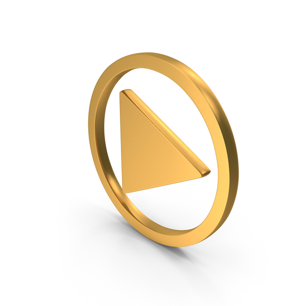 Gold Round Play Button Symbol PNG Images & PSDs for Download ...