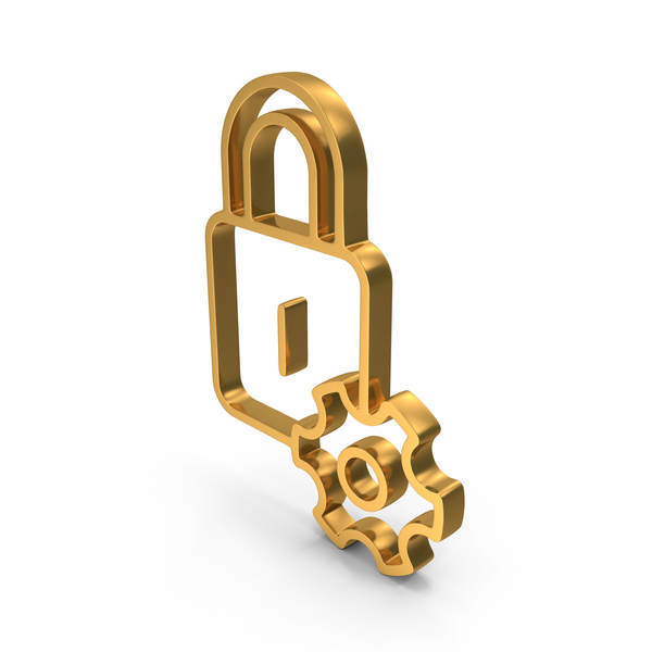 Gold Secure Lock Gear Symbol PNG Images & PSDs for Download ...