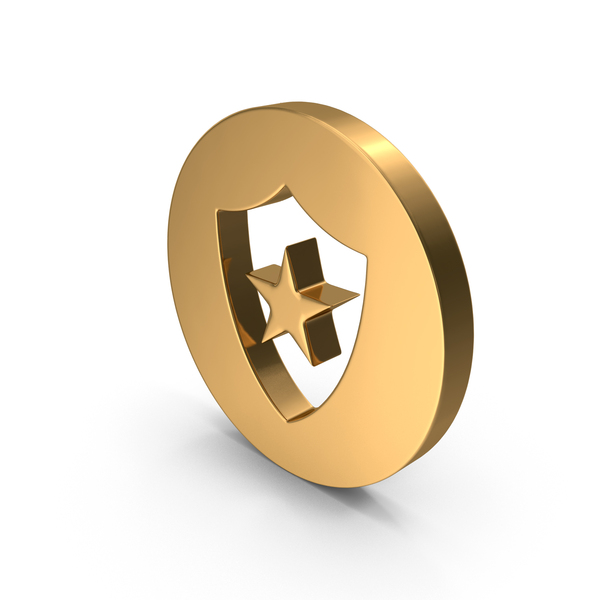Gold Shield With Star Icon PNG Images & PSDs for Download | PixelSquid ...