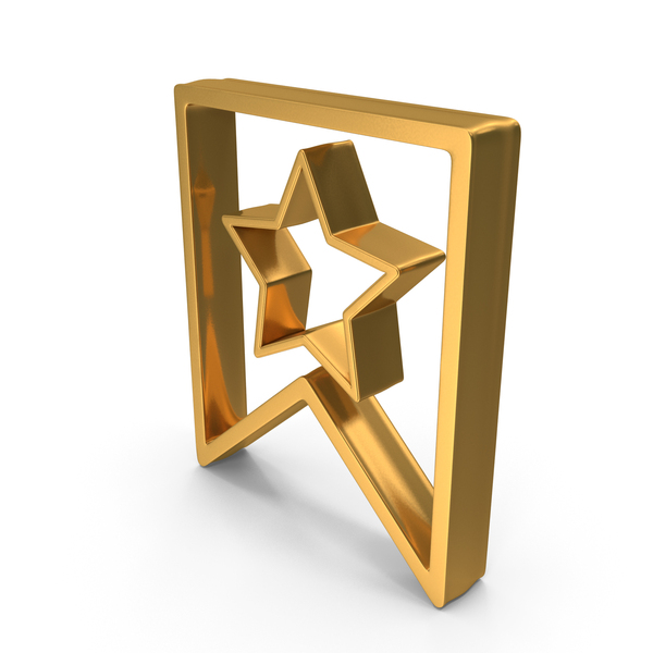 Gold Star Bookmark Symbol PNG Images & PSDs for Download | PixelSquid ...