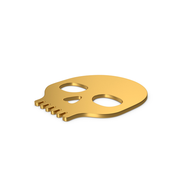 Gold Symbol Skull PNG Images & PSDs for Download | PixelSquid - S116000190