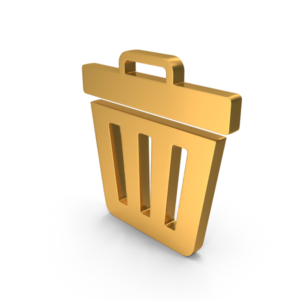 Gold Trash Bin Symbol PNG Images & PSDs for Download | PixelSquid ...