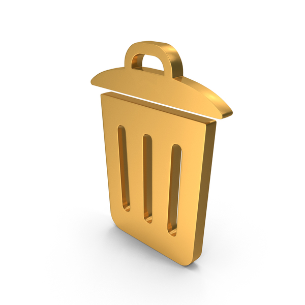 Gold Trash Bin Symbol PNG Images & PSDs for Download | PixelSquid ...