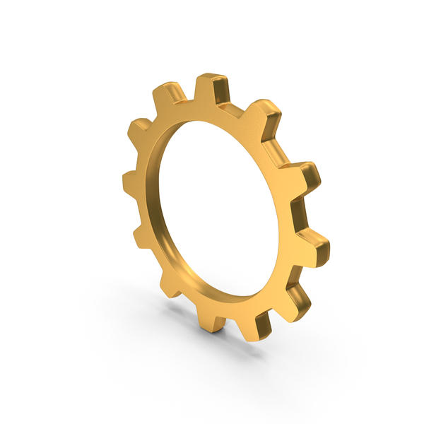 Golden Gear Symbol PNG Images & PSDs for Download | PixelSquid - S117695487