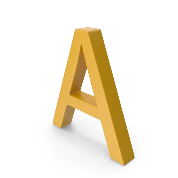 Letter A Yellow PNG Images & PSDs for Download | PixelSquid - S115480393