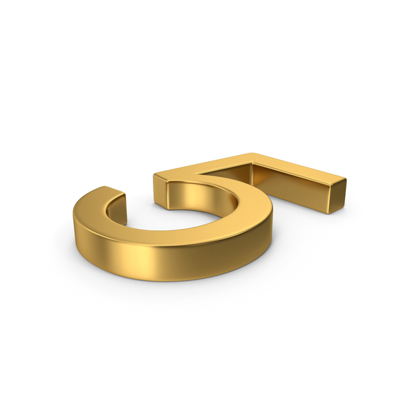 Number 5 Gold PNG Images & PSDs for Download | PixelSquid - S113349155