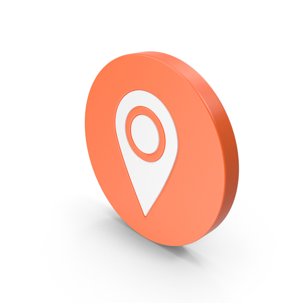 Orange & White Round Location Pin Icon PNG Images & PSDs for Download ...