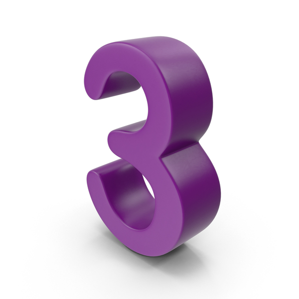 Purple Number 3 PNG Images & PSDs for Download | PixelSquid - S111364911