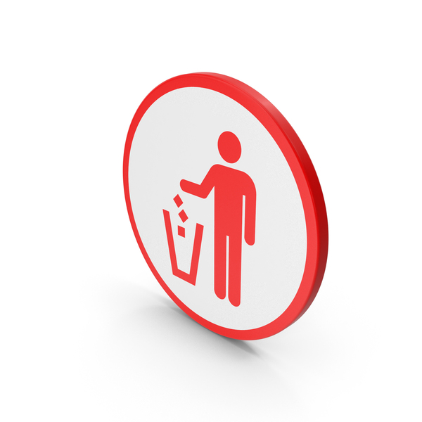 Red Circular Litter Symbol PNG Images & PSDs for Download | PixelSquid ...