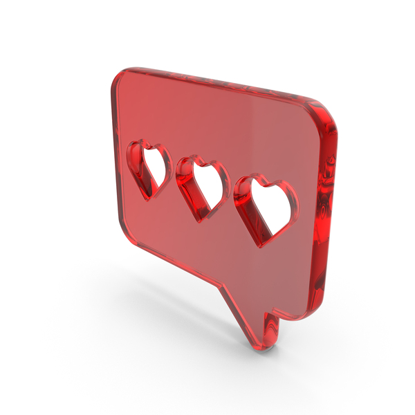 Red Glass Love Message Symbol PNG Images & PSDs for Download ...