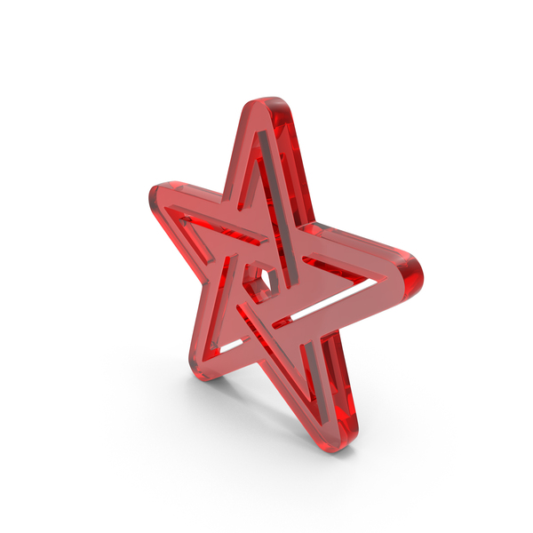 Red Glass Modern Star Symbol PNG Images & PSDs for Download ...