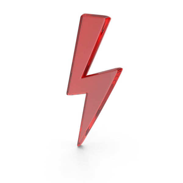 Red Glass Thunderbolt Power Symbol PNG Images & PSDs for Download ...