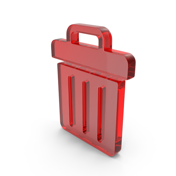 Red Glass Trash Bin Symbol PNG Images & PSDs for Download | PixelSquid ...