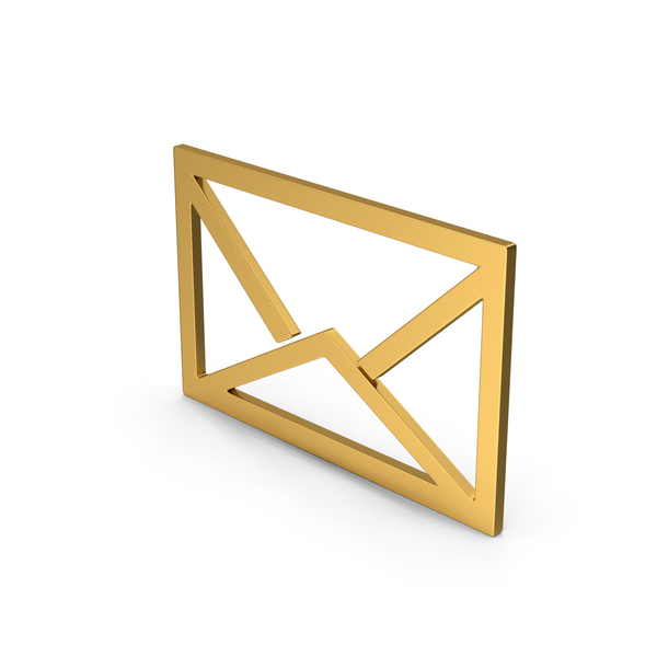 Symbol Letter Envelope Gold PNG Images & PSDs for Download | PixelSquid ...