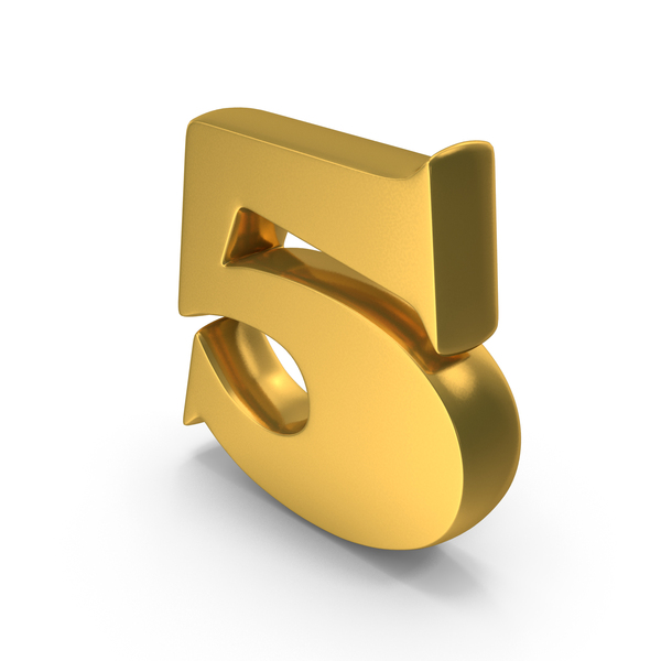 Toon Style Number 5 Gold PNG Images & PSDs for Download | PixelSquid ...