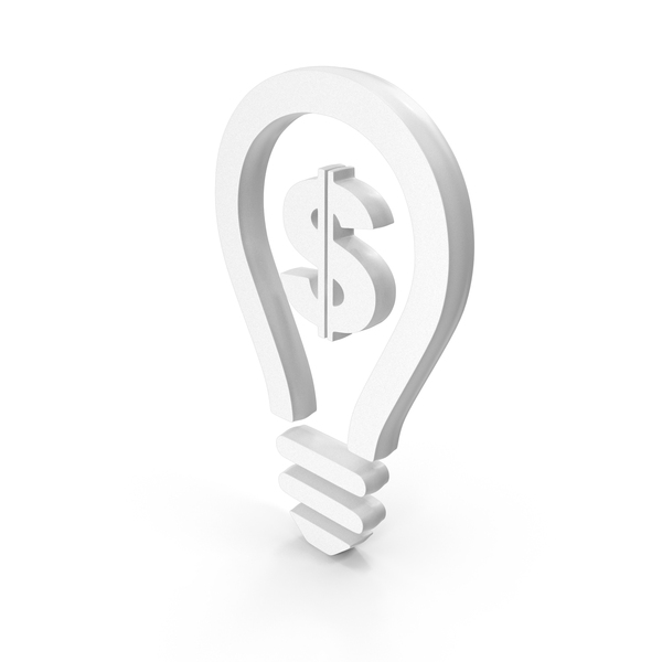 White Dollar Light Bulb Symbol PNG Images & PSDs for Download ...