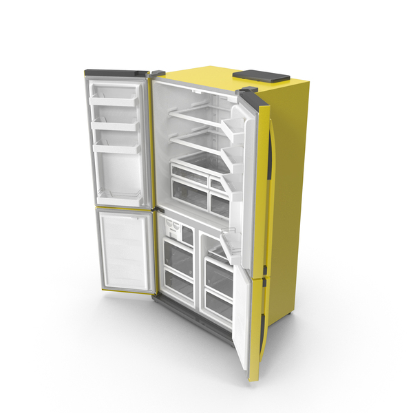 Yellow Fridge Open Doors PNG Images & PSDs for Download | PixelSquid ...