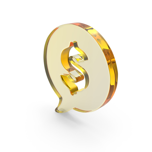 Yellow Glass Dollar Chat Bubble Symbol PNG Images & PSDs for Download ...