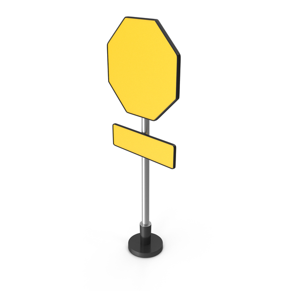 Yellow Octagonal Blank Road Sign With Rectangular Bottom PNG Images ... Yellow Octagonal Blank Road Sign With Rectangular Bottom PNG Images ...
