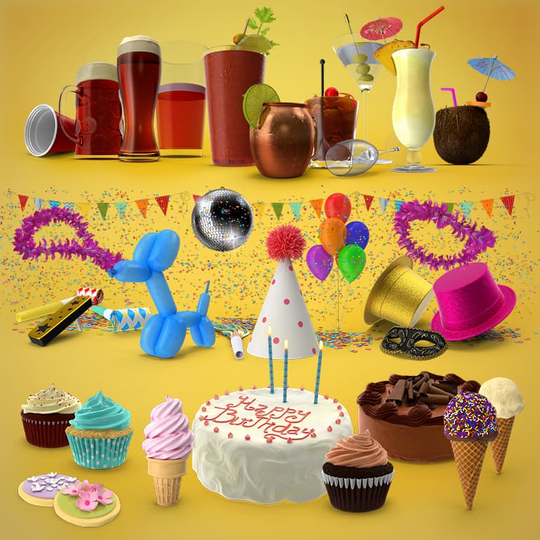 Party Collection PNG Images & PSDs for Download | PixelSquid