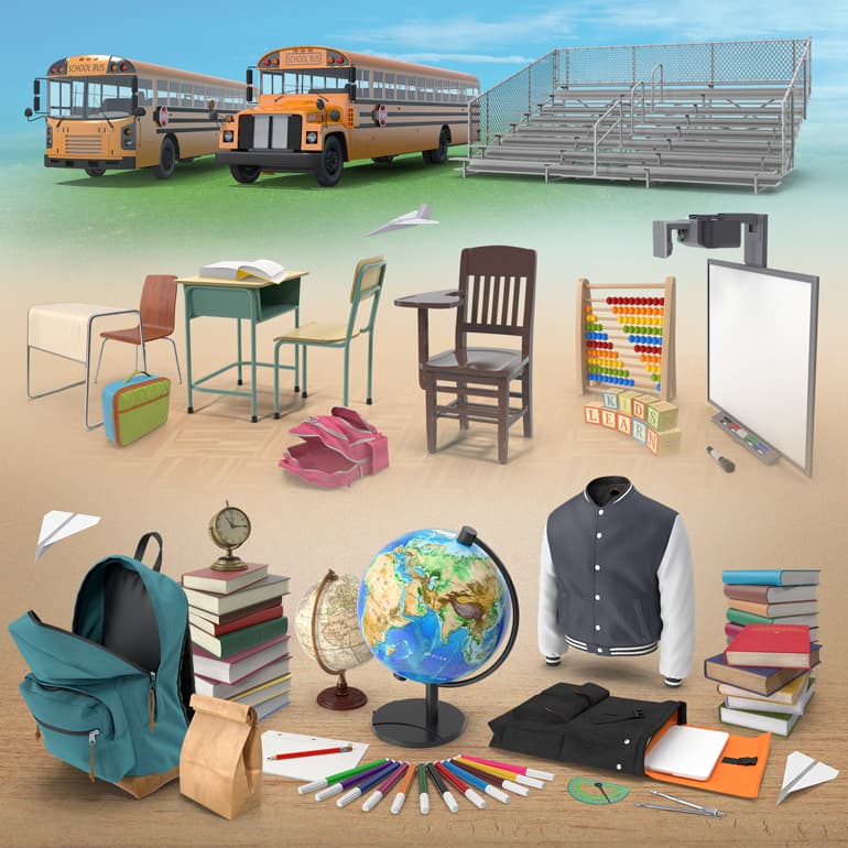 Back to School Collection PNG Images & PSDs for Download | PixelSquid