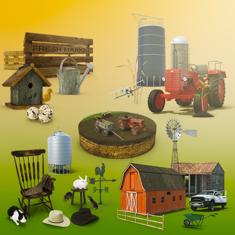 Farm Collection PNG Images & PSDs for Download | PixelSquid