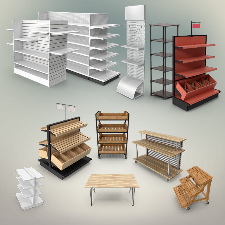 Retail Shelving Collection PNG Images & PSDs for Download | PixelSquid